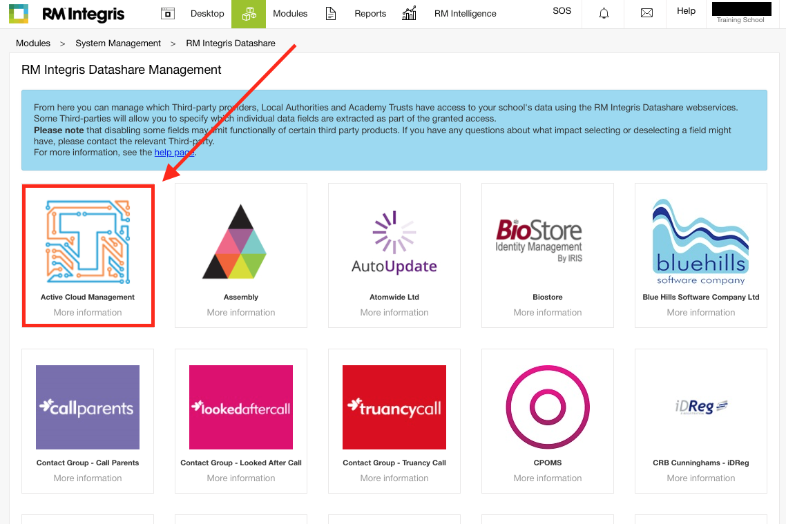 Active Cloud Management for Schools
